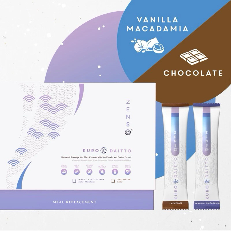 Ready Stock🚚Zenso Kuro Daitto Meal Replacement Diet Chocolate/Vanilla ...