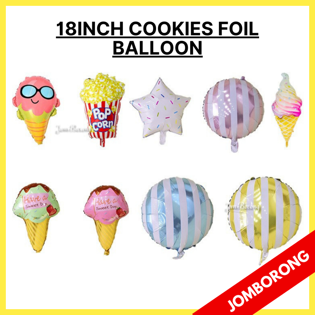 18inch COOKIES Foil Balloon Inflatable Birthday Party Balloons Home ...