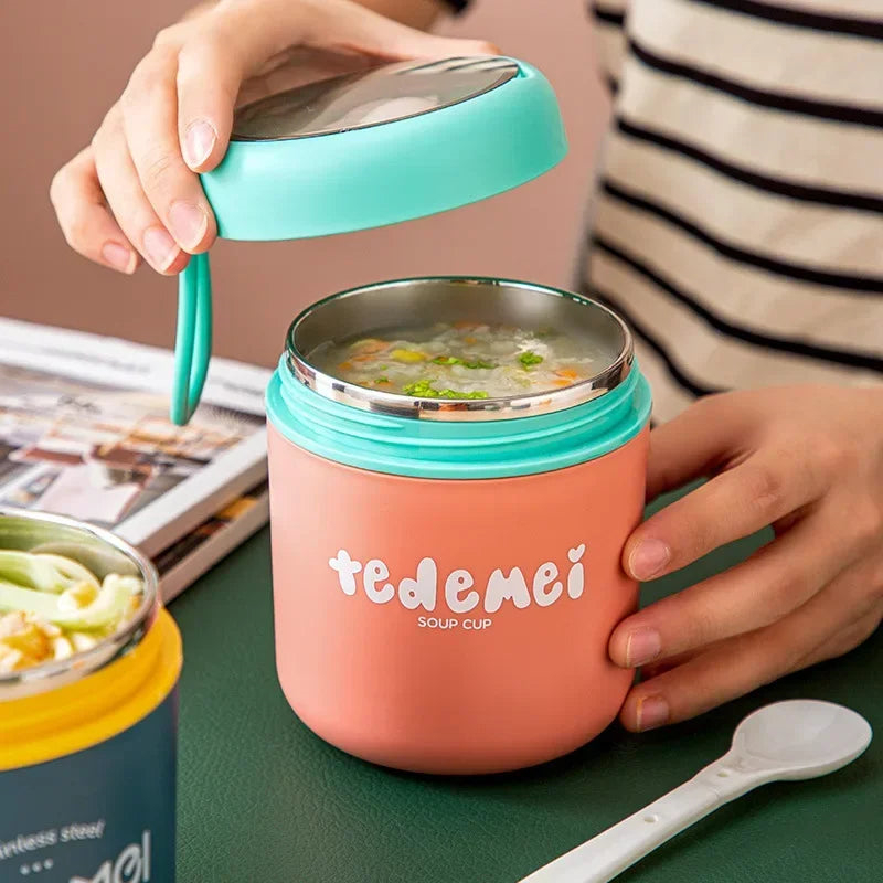 Kotak Makan Tengah Hari Terma Keluli Tahan Karat 710ML dengan Sudu ...