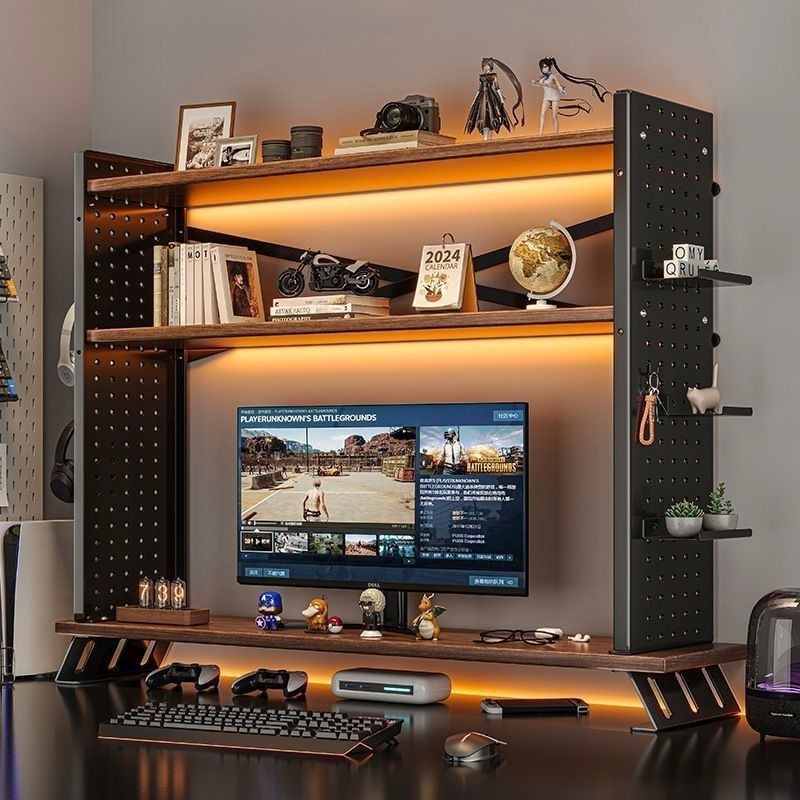 Desktop hole board rack punch-free study table desk bookshelf storage ...