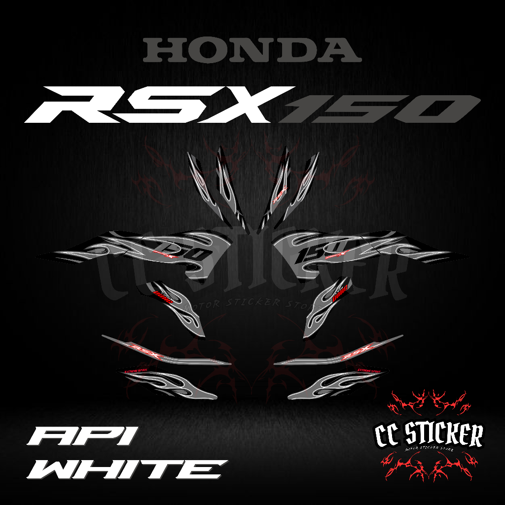 HONDA RSX 150 | STICKER STRIPE MOTOR API SPECIAL BODY STICKER FIRE ...