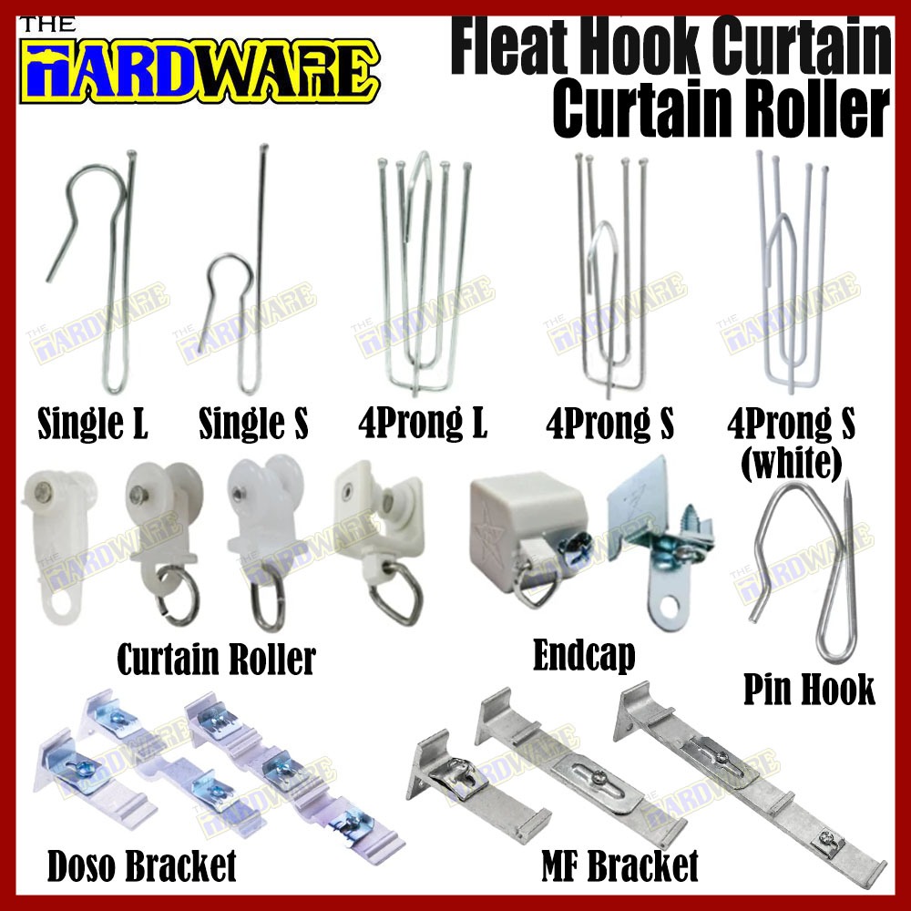 Curtain Pleat Hook Metal/Cangkuk Langsir Besi Adjust Hook Single S End ...