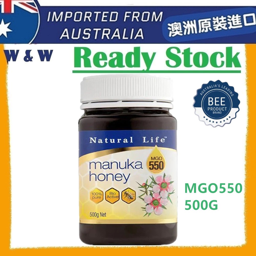 [AUS Import EXP 05/2028] Natural Life Manuka Honey MGO 550 UMF 16 ( 500g ) ( Made in Australia ...