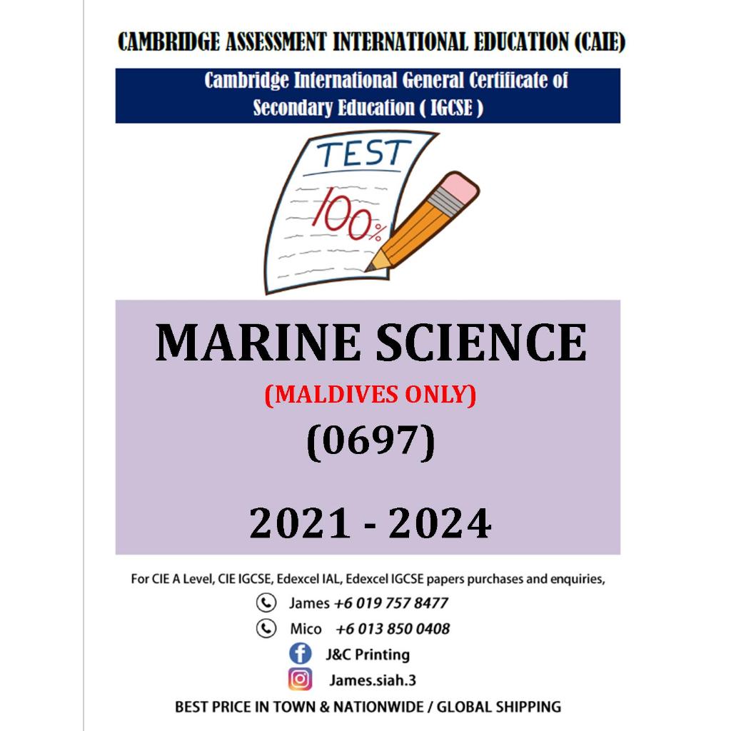 Cambridge Igcse Past Year Papers Marine Science (Maldives Only) 0697 P1 ...
