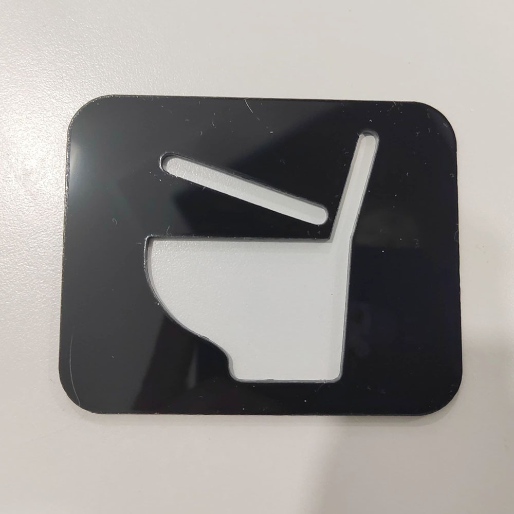 Acrylic Sign , Toilet 3D Sign , Acrylic Laser Cut , Toilet Sign ...