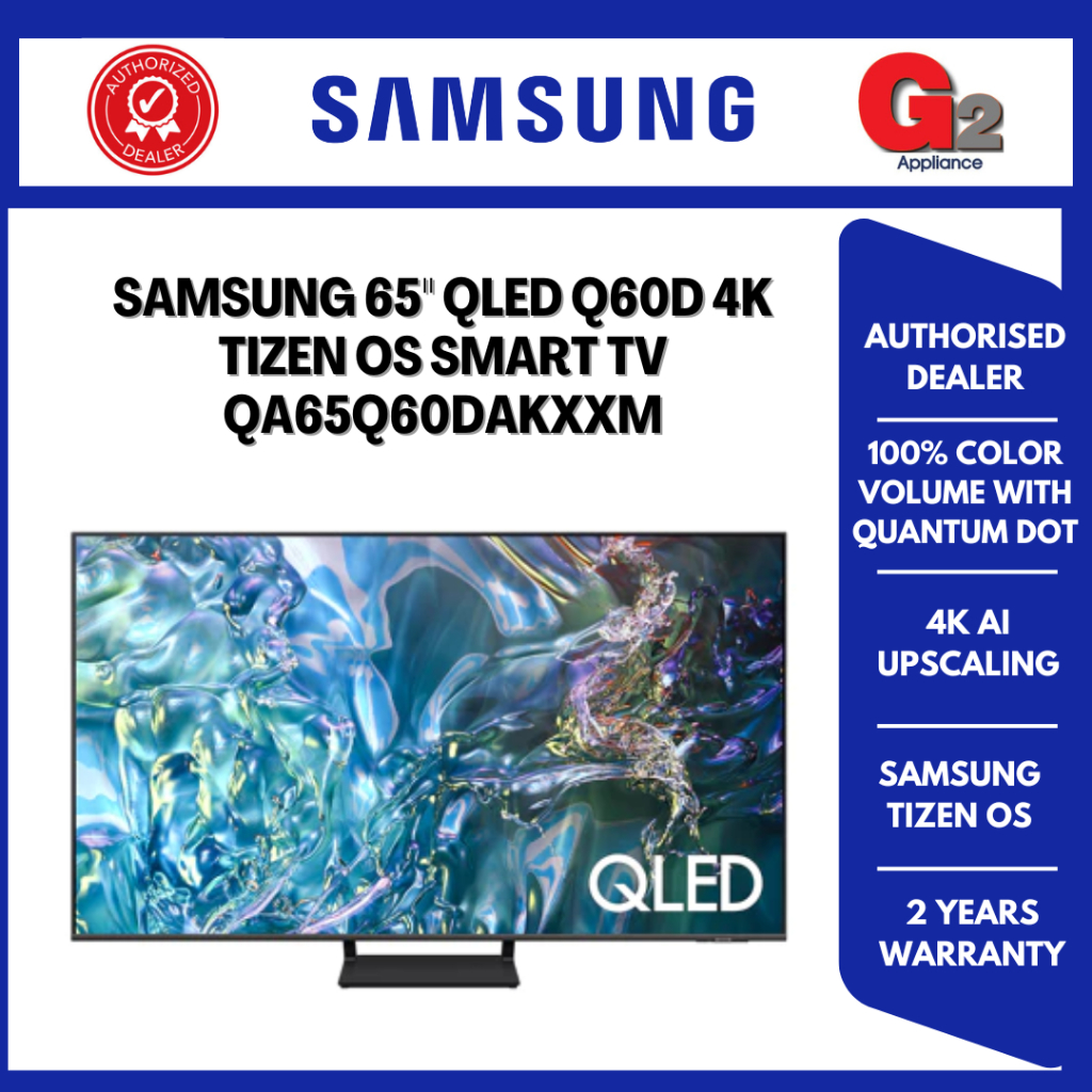 Samsung [Ready Stock] 65" QLED Q60D 4K Tizen OS Smart TV QA65Q60DAKXXM ...