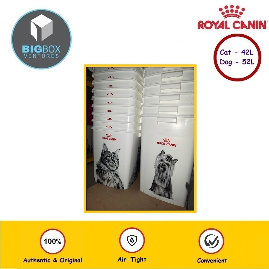 [READY STOCK] ROYAL CANIN 10KG PET FOOD CONTAINER CAT-42L/DOG-52L - 1 ...