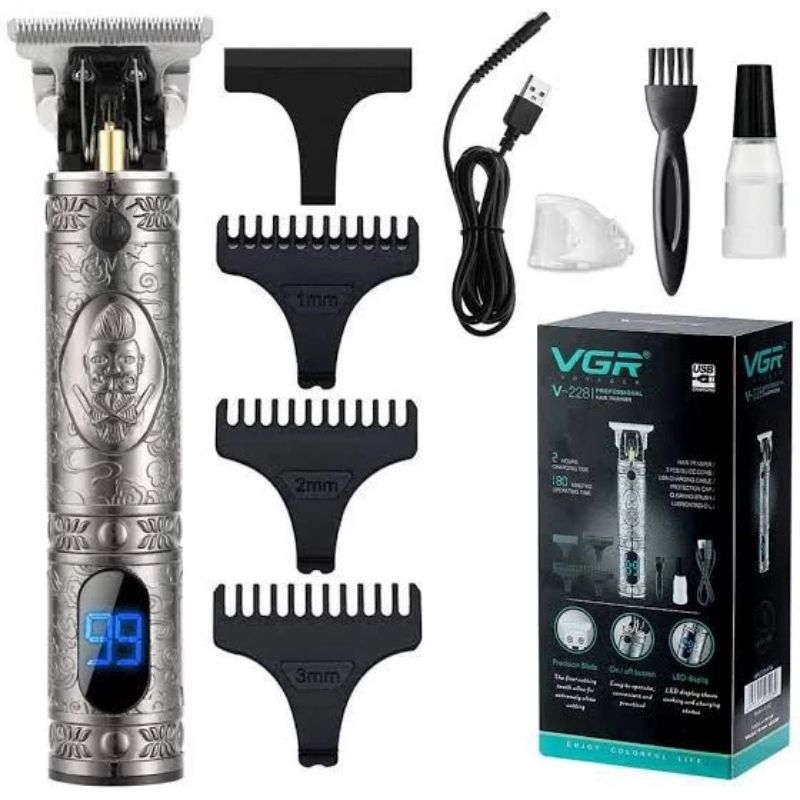 ]Original VGR V-228 Zero Adjustable Professional Rechargeable Hair trimmer MetalAdjustable ...