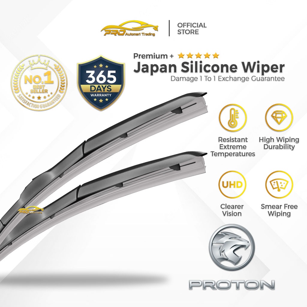 Japan Silicone (1 PAIR) Car Wiper Proton Satria Wira Waja Saga 2016 ...