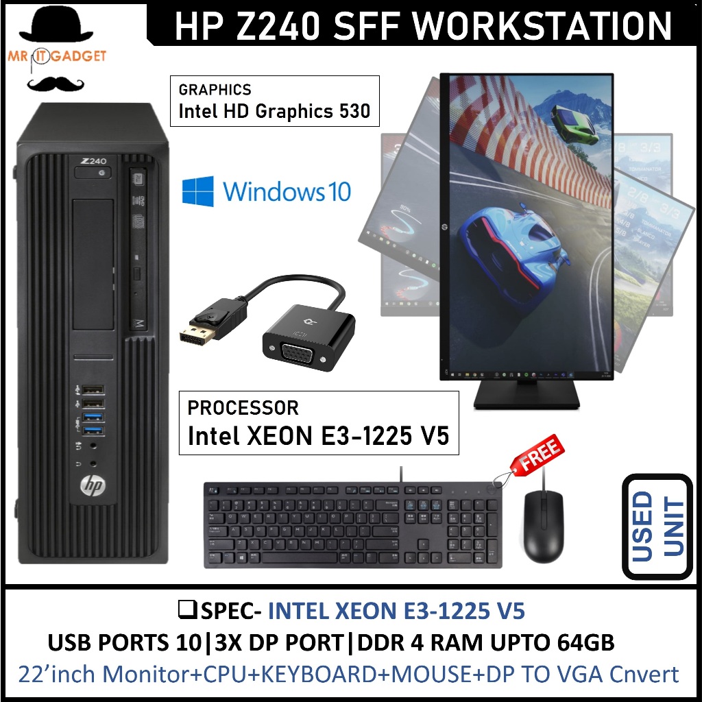 HP Elitedesk Z240/Z230/800 G1/800 G2/8300 Sff Workstation Desktop @ 3 ...