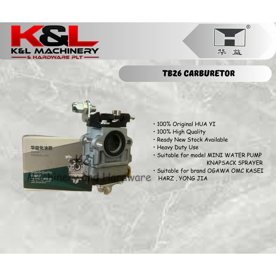 Carburetor TB26 MINI WATER PUMP or KNAPSACK SPRAYER HUA YI quality ...