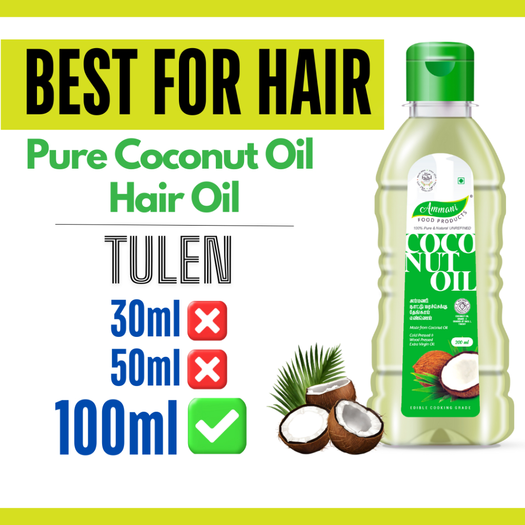 MINYAK RAMBUT KELAPA/ HAIR COCONUT OIL 100ML - LEBATKAN RAMBUT ...