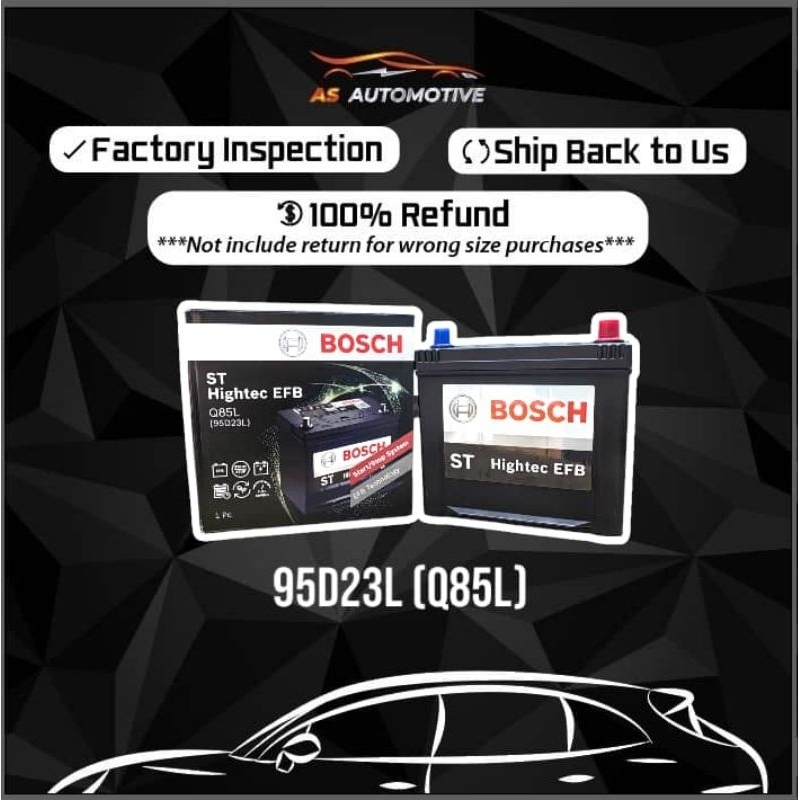 Q85L | 95D23L ST Hightec Q85 L | 95D23L (EFB) Battery BOSCH Stop Start Battery - MAZDA 2, 3, 6 ...