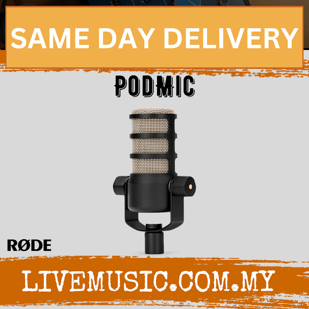 Rode PodMic Dynamic Broadcast Microphone - Black / White | Shopee Malaysia