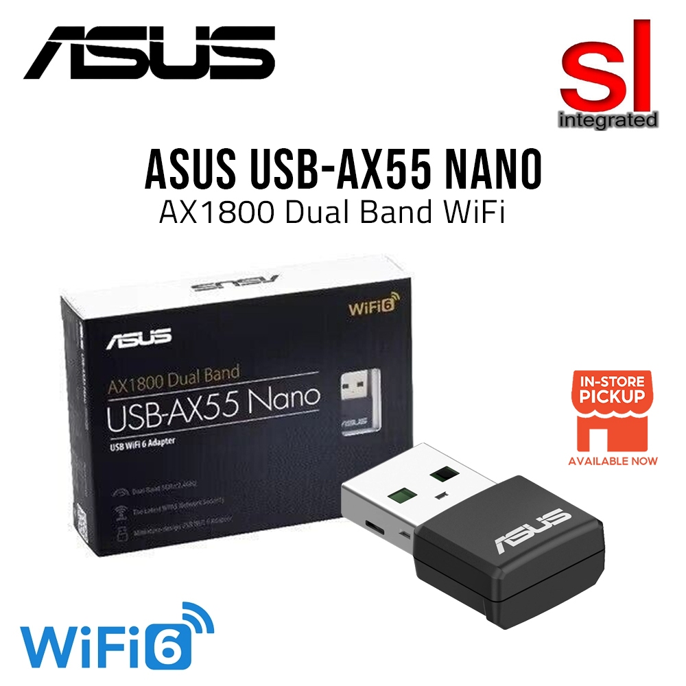 Asus USB-AX55 Nano AX1800 Dual Band WiFi 6 USB Adapter | Shopee Malaysia