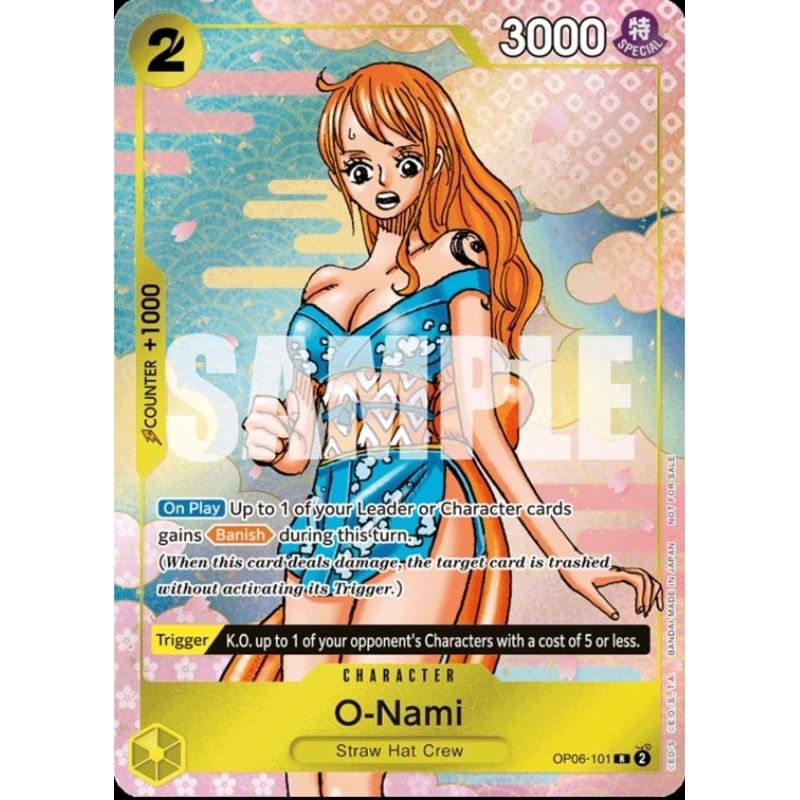 One Piece TCG (OPCG) OP06-101 | R | CHARACTER O-Nami (Parallel) | Shopee Malaysia
