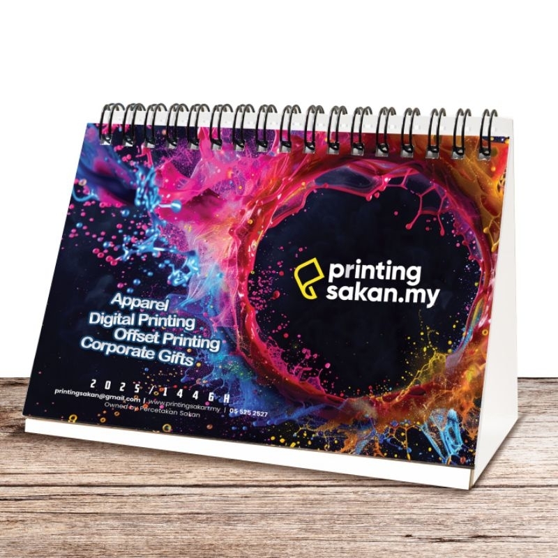 WIRE O DESK CALENDAR SOFT STAND CUSTOM DESIGN MOQ10pcs | Shopee Malaysia