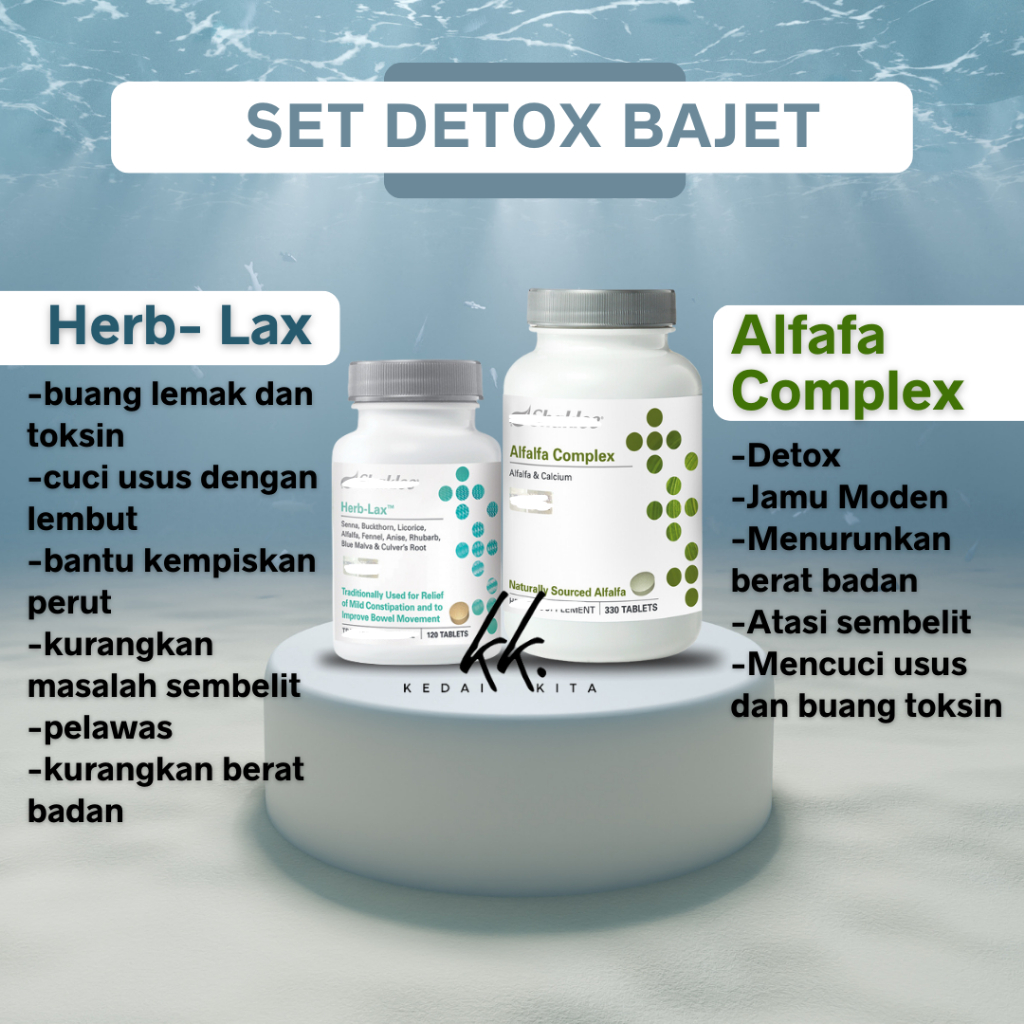 SHAKLEE Set Detox Bajet (Herblax, Alfalfa Complex) Trial Set Full Set ...