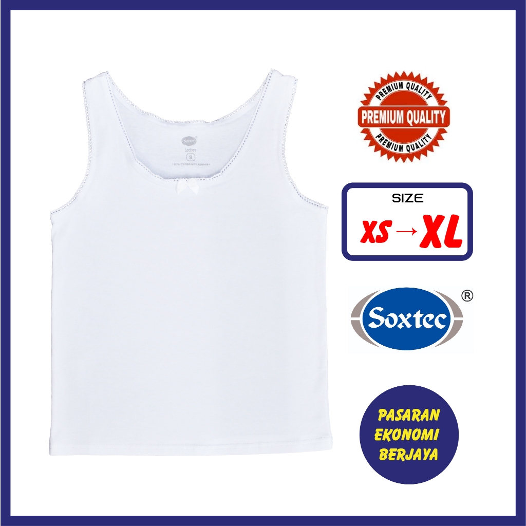 SINGLET PEREMPUAN PUTIH 701# LADIES KIDS AND TEENAGERS SINGLET MASA ...