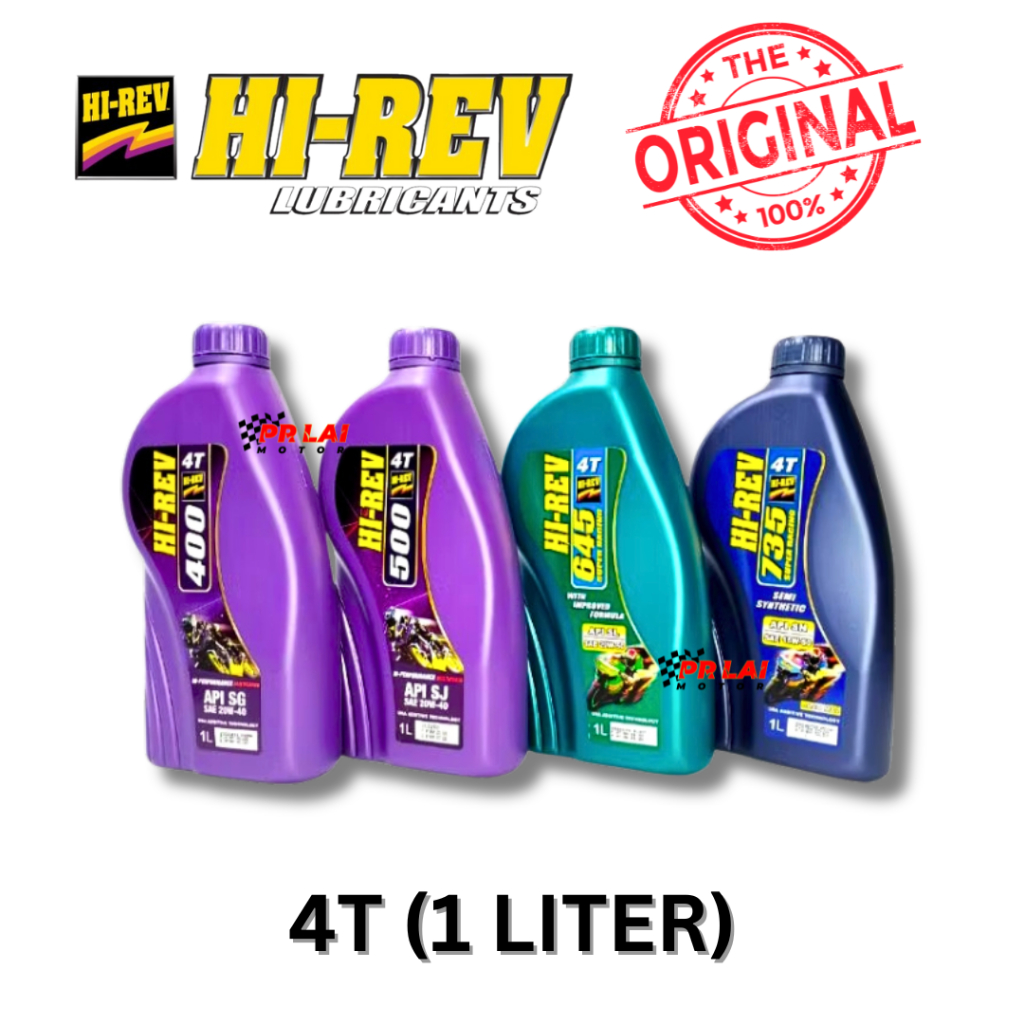 HI-REV 4T 400 500 645 735 1L ENGINE OIL MINYAK HITAM MOTOR 1 LITER ...