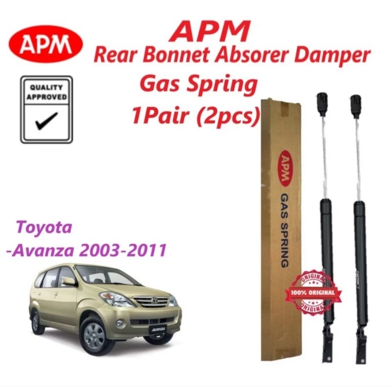 ORIGINAL TOYOTA AVANZA REAR BONNET ABSOBER DAMPER GAS SPRING SET ...