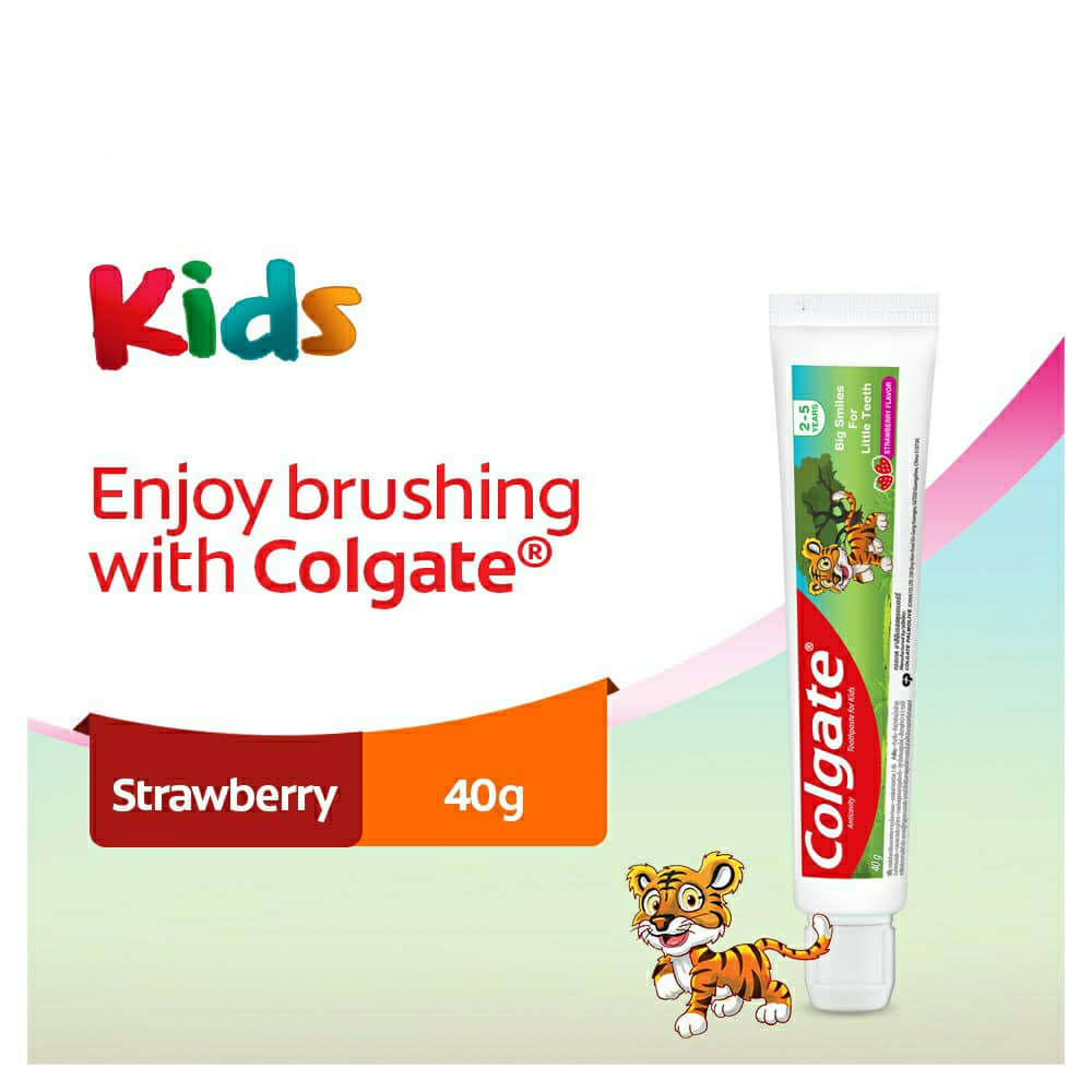 Colgate Kids Tiger Toothpaste Strawberry Flavour (40g) | Shopee Malaysia