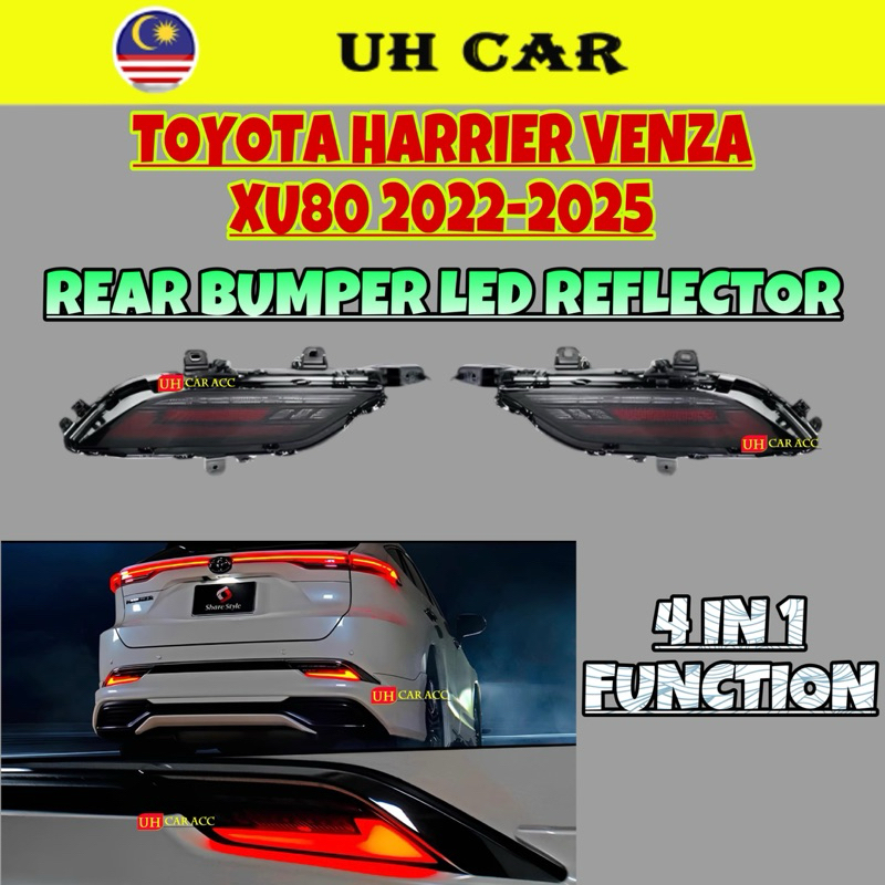 Toyota Harrier Venza XU80 2022-2025 Dynamic Rear Bumper Led Reflector ...