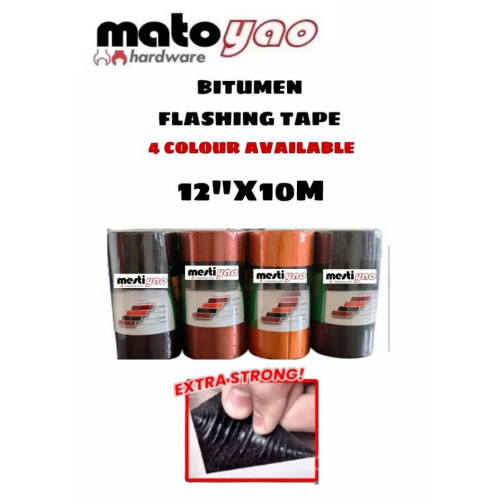 (12" x 10m) Bitumen Flashing Tape/Gam Atap/Compact Roll | Shopee Malaysia