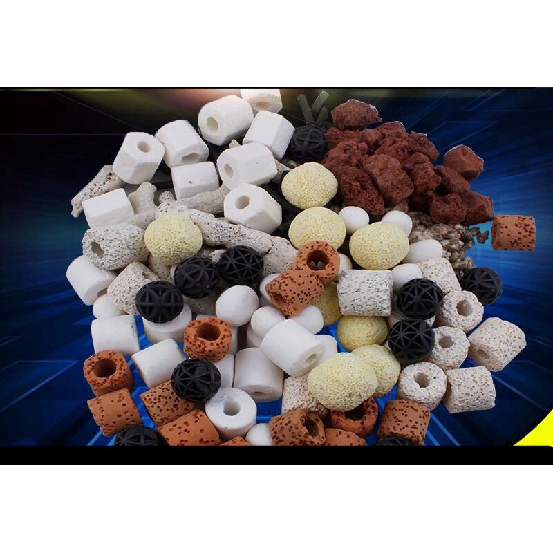 BIO FILTER MEDIA w/ ZIP BAG Ceramic Red Ring Bio Ring FOR AQUARIUM FISH ...
