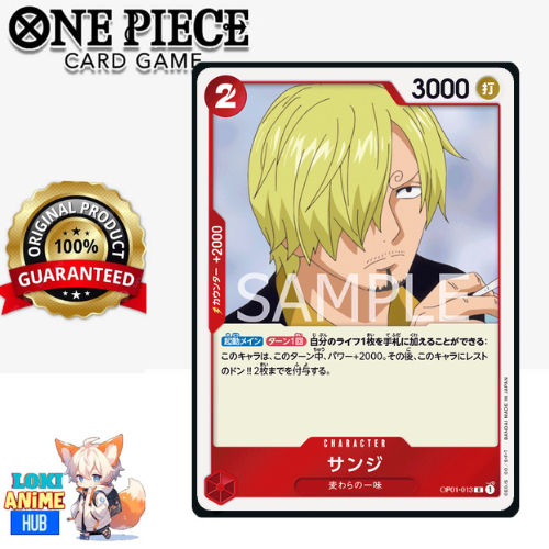 ORIGINAL 2 Cost Sanji Character OP01-013 R One Piece Card Game optcg | Shopee Malaysia