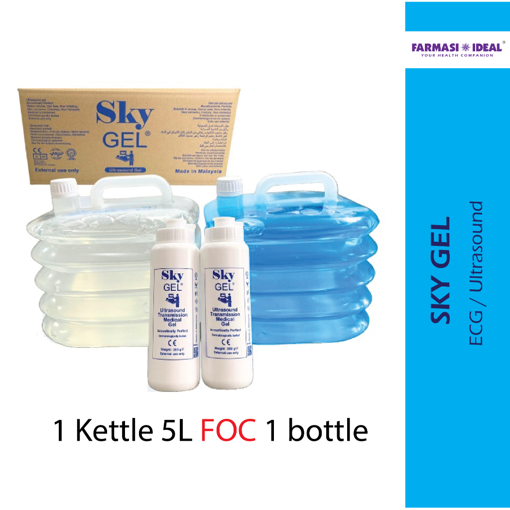 SKY GEL Ultrasound/ECG, 5L - SKYGEL Blue/Colourless FREE Empty Bottle ...