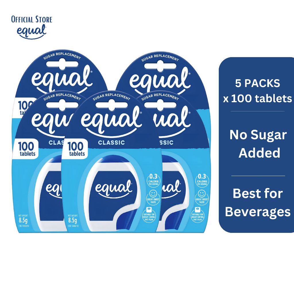 [Bundle of 5] EQUAL CLASSIC 100 tablets, 0 Calorie Sweetener Tablets ...