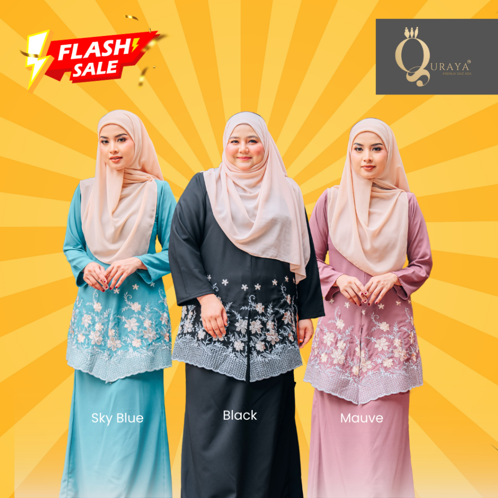 BAJU KURUNG WANITA SET MUSLIMAH SEDONDON SULAM KUNTUM S-5XL by QURAYA - READY STOCK, BAJU RAYA ...