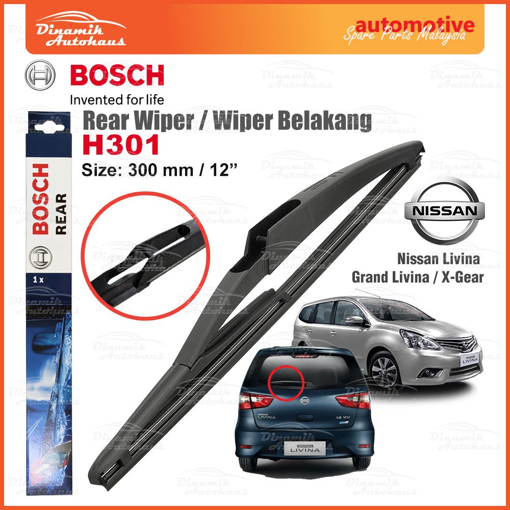 Nissan Grand Livina X Gear Car Windscreen Rear Wiper Size12 Inch