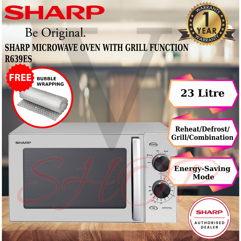 [FREE BUBBLE WRAPPING] SHARP 23L MICROWAVE OVEN WITH GRILL FUNCTION ...