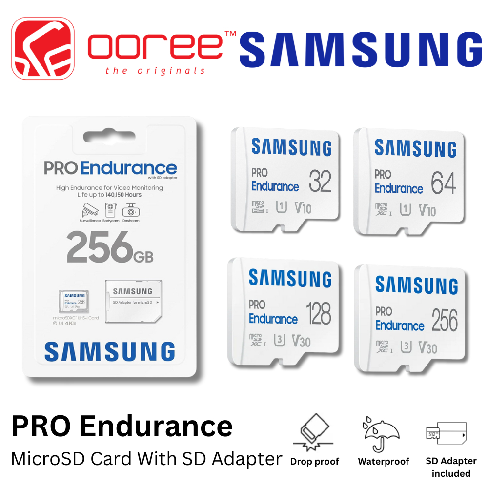 SAMSUNG PRO ENDURANCE MICRO SD CARD MEMORY CARD WITH ADAPTER FOR DASH ...