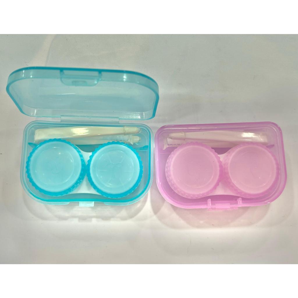 Assorted Colors Transparent Fashion Handy Contact Lens Casing & Clipper ...