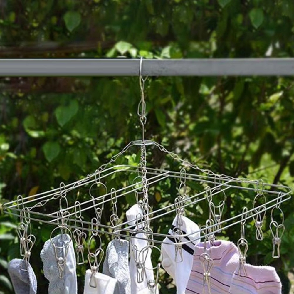 Tradlux Stainless Steel Laundry Hanger Cloth Hanger With Anti Wind Lock ...