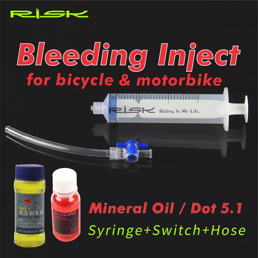 Brake Bleeding Oil Injector Bleed Tools Mineral Oil Dot 5.1 Bicycle ...
