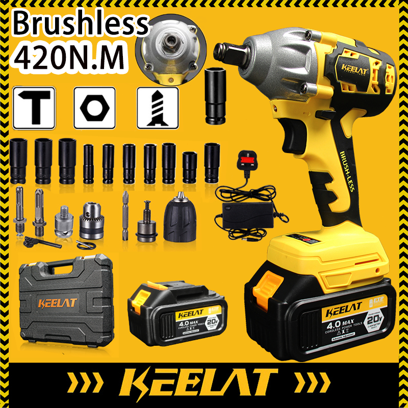 KEELAT KCD003S 420NM impact wrench Electric cordless wrench Hex socket ...
