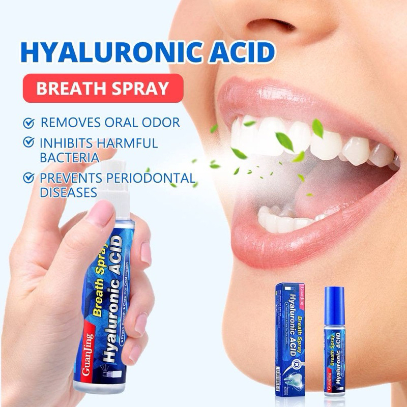 BREATH SPRAY HYALURONIC ACID Spray penghilang bau mulut penyegar mulut ...