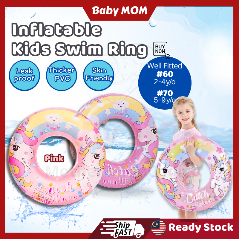 2-9yo Inflatable Baby Float Kids Swimming Float Unicorn Swimming Ring ...