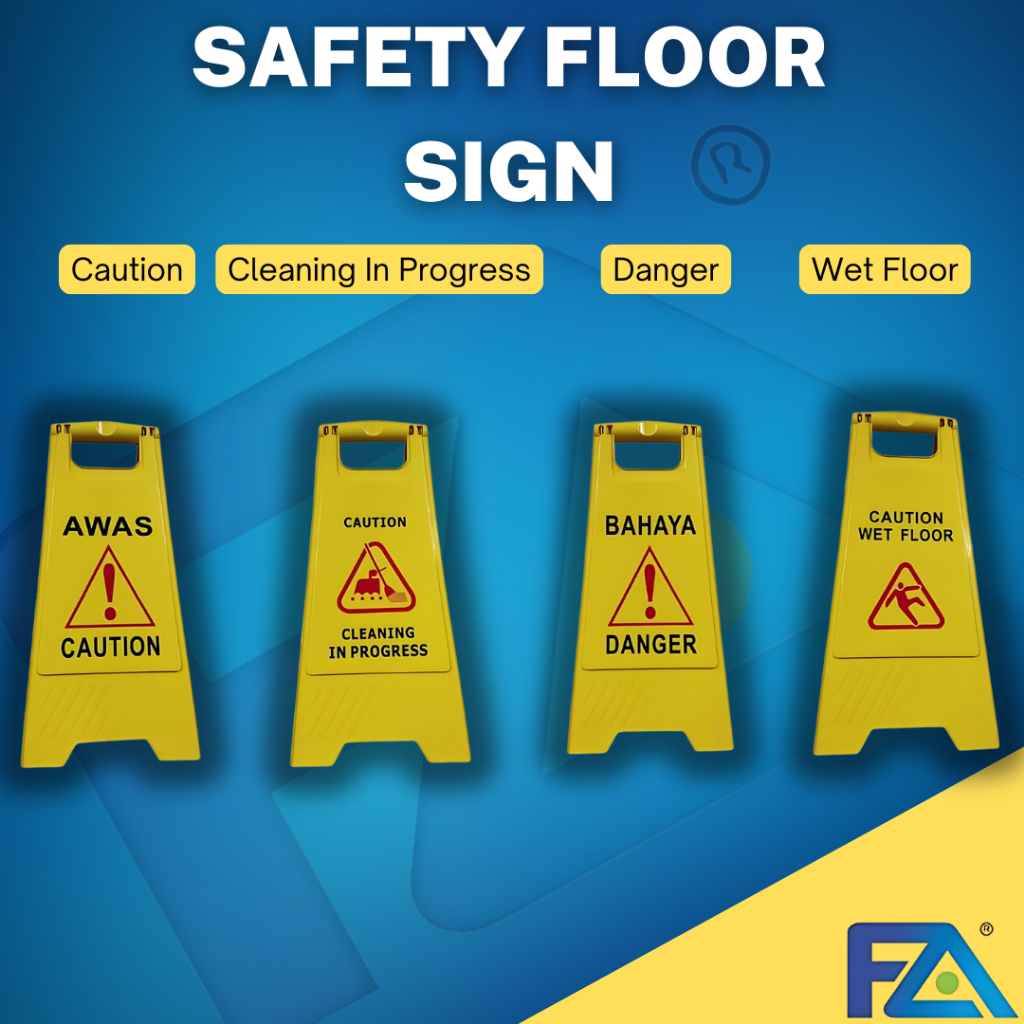 Safety Floor Sign With Printing Words | Shopee Malaysia