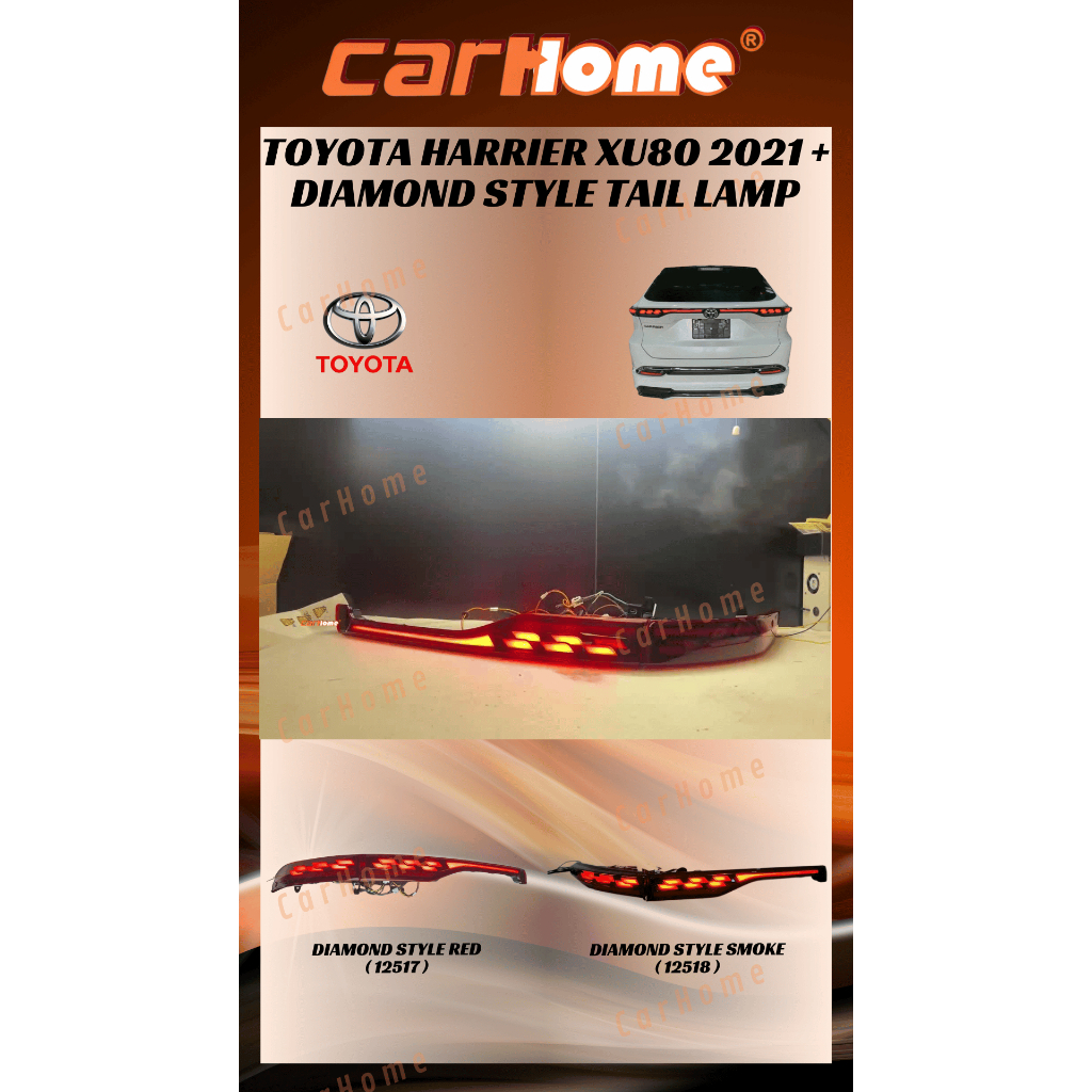 Toyota Harrier XU80 2021-2023 Diamond Style Tail Lamp With Signal ...