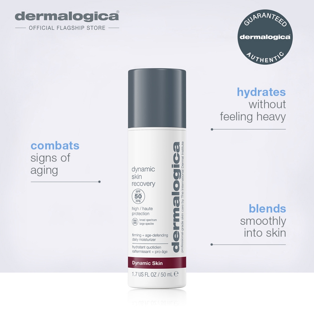dermalogica dynamic skin recovery spf50 moisturizer, visibly firms ...