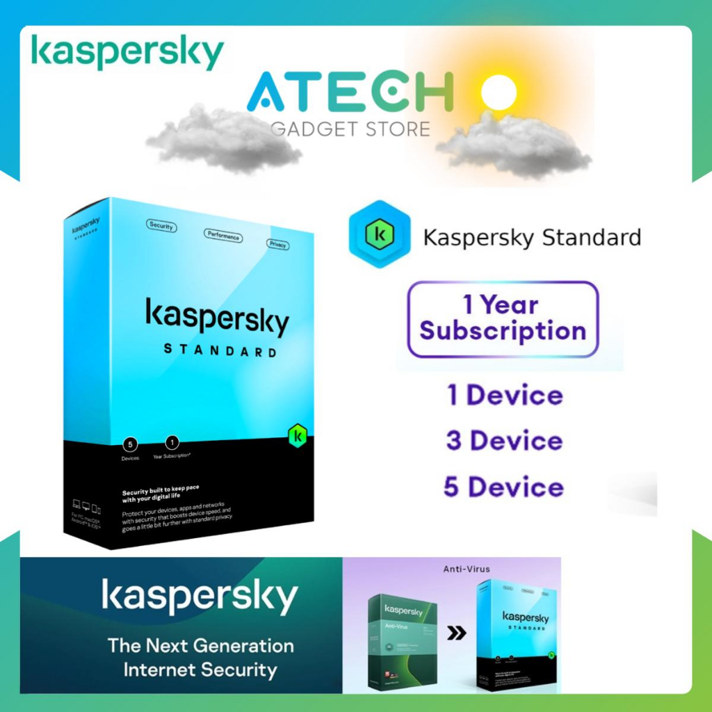 Kaspersky Standard or Plus 2023 1/3/5 Device Original Box *New Version ...