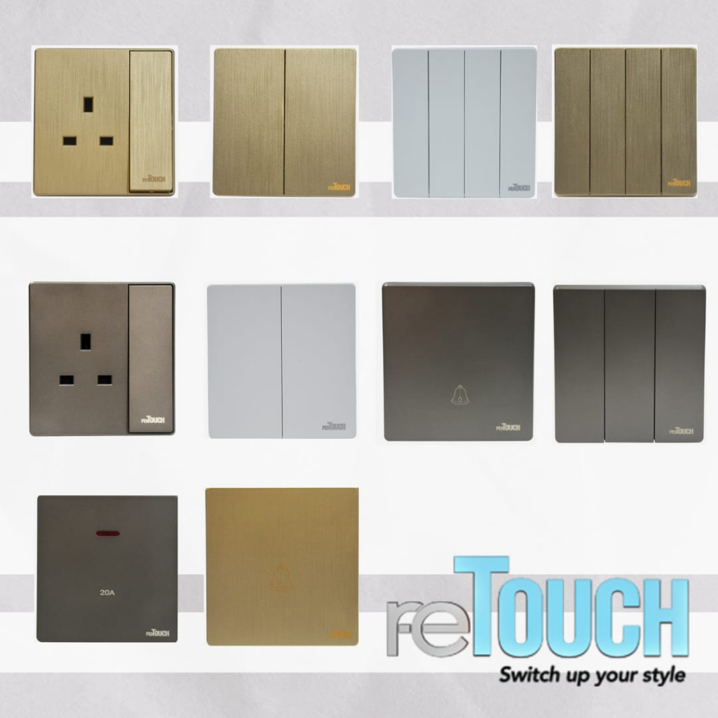 {SIRIM} RETOUCH ULTRA RIMLESS MODERN SWITCH/ SWITCH SOCKET/ AIRCOND ...