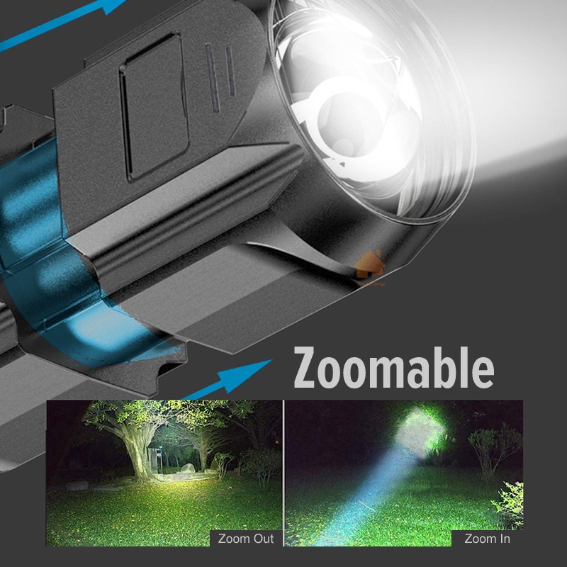 Zoomable Torch Light Super Bright Outdoor Lighting Waterproof LED ...