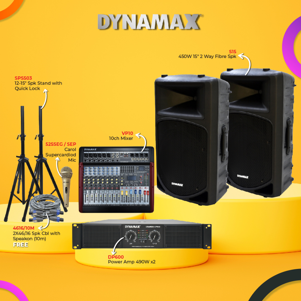 DYNAMAX Sound System Set DYNAMAX VP10 10 channel (6 mono + 2 stereo ...