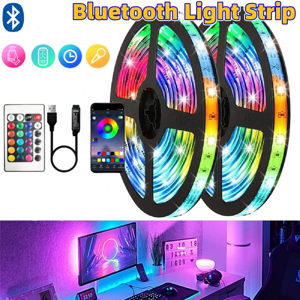 🔥READY STOCK🔥 LED Strip Light RGB Light Strip 5050 LED Tape Lamps Color ...
